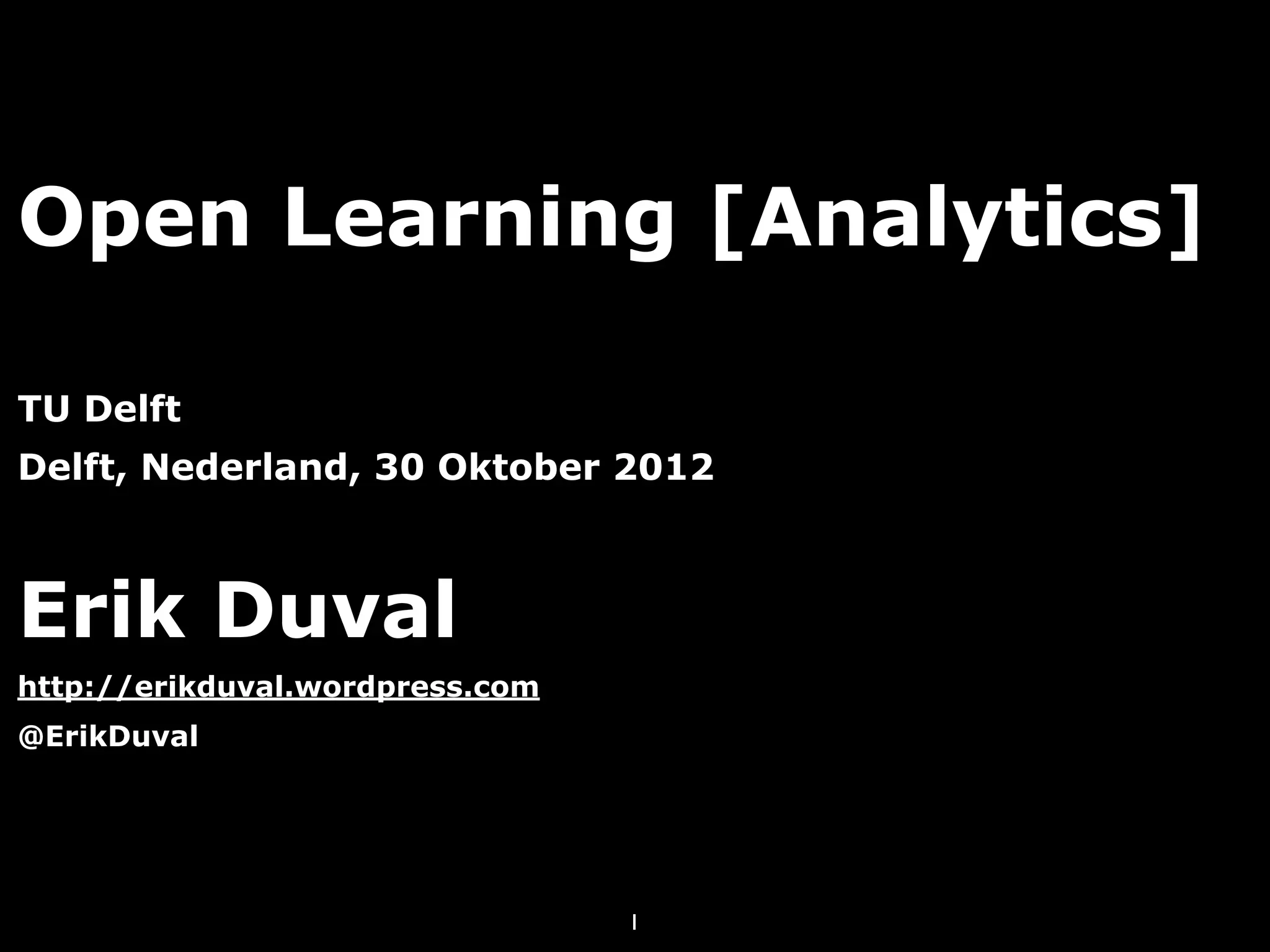 Open Learning Analytics | PDF | Educational Assessment | Education