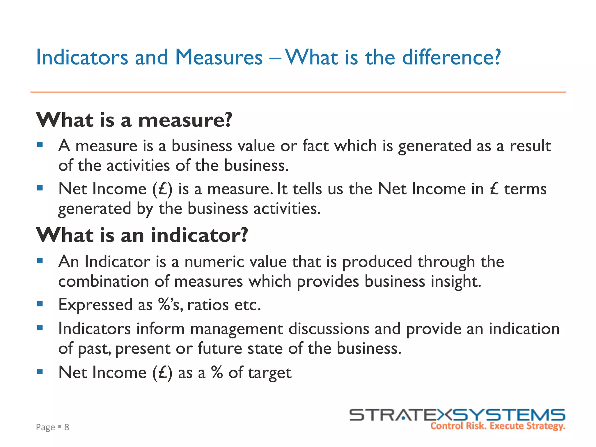 Managing with KPI's and KRI's | PDF
