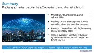 Optical timing channel (OTC) solution delivers new levels of network ...