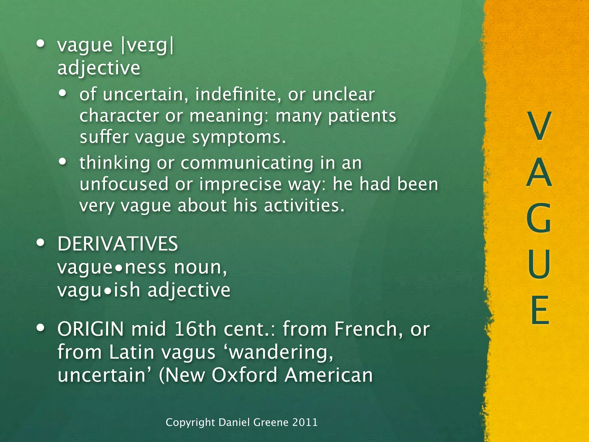 Interpreting Intentionally Vague Language (VL) | PPT