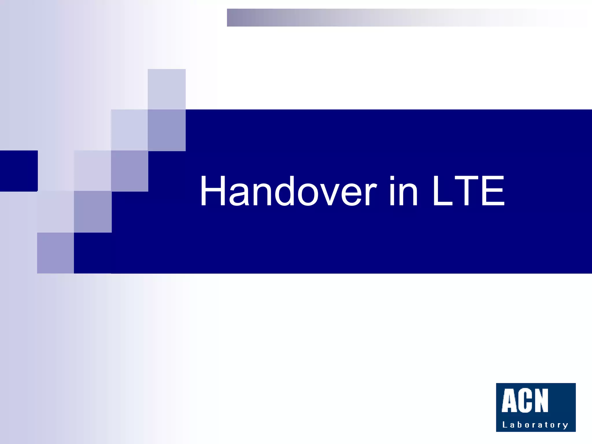 20121120 Handover In Lte Pptx Computer Networking Computing