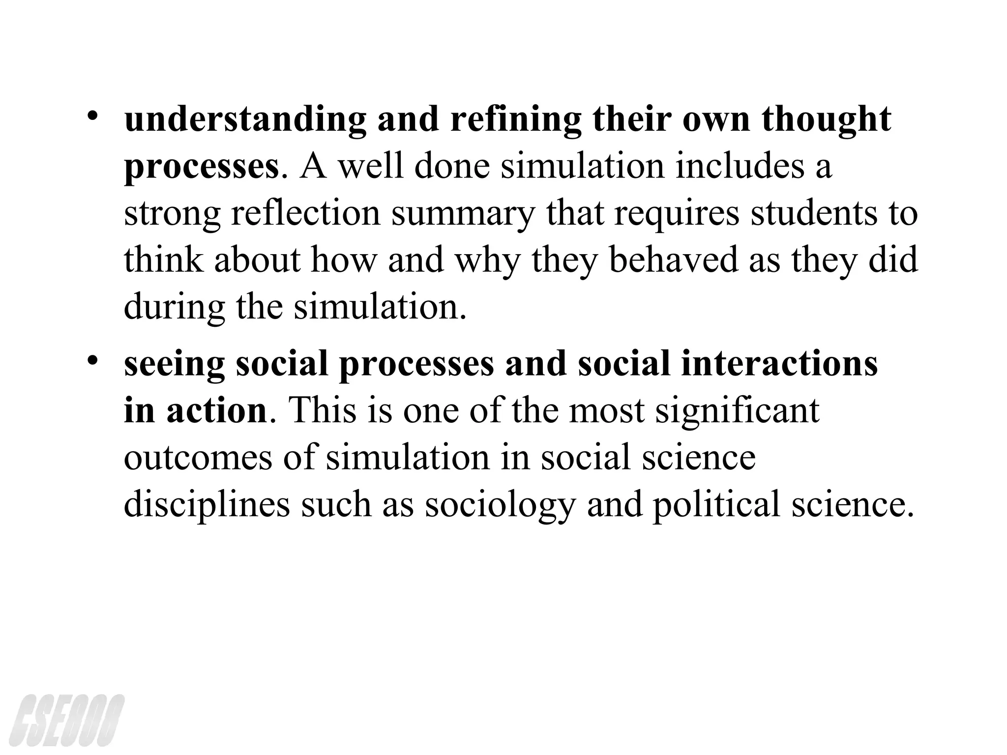 Simulation Powerpoint Lecture Notes Ppt