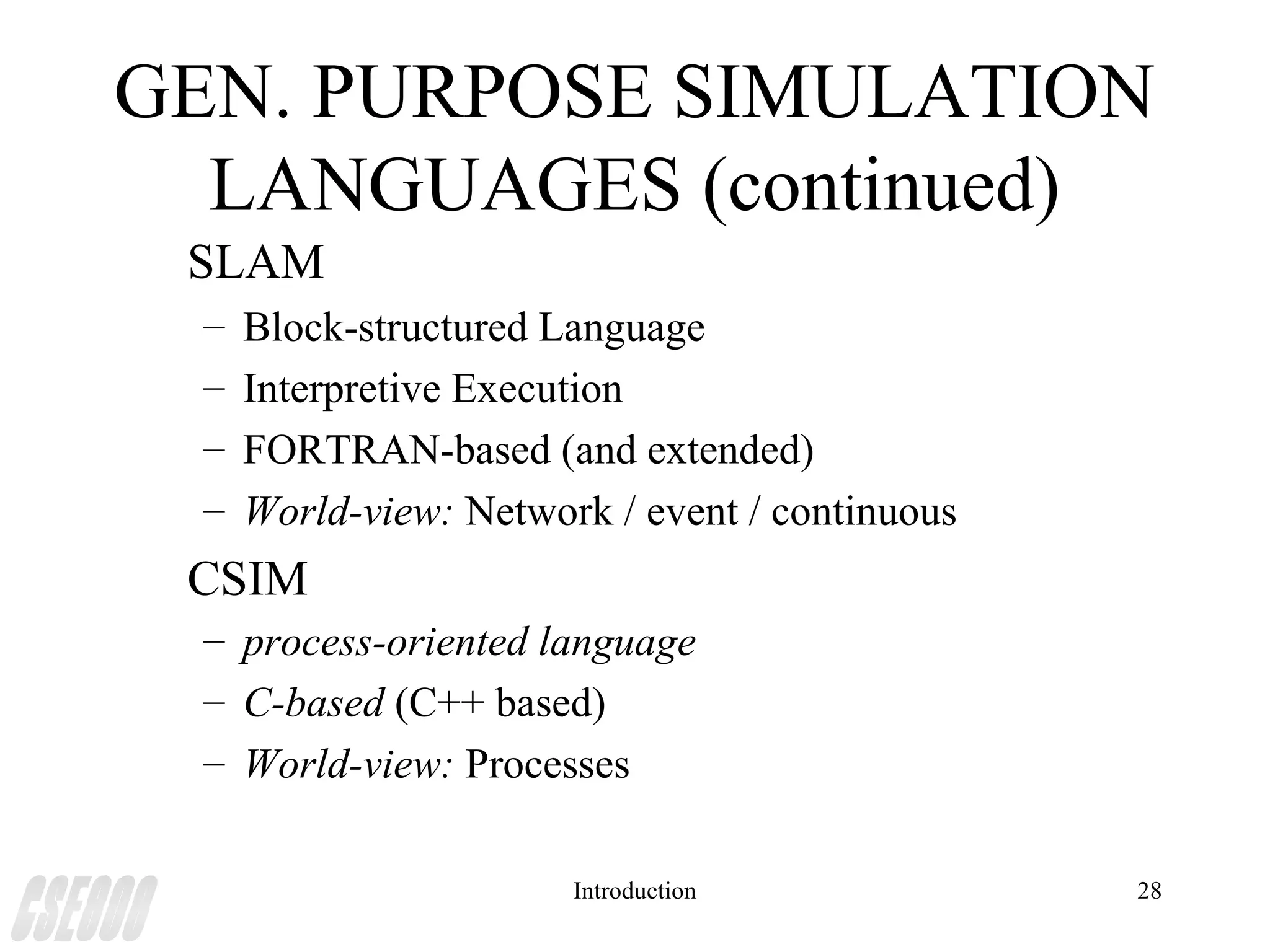 Simulation Powerpoint Lecture Notes Ppt