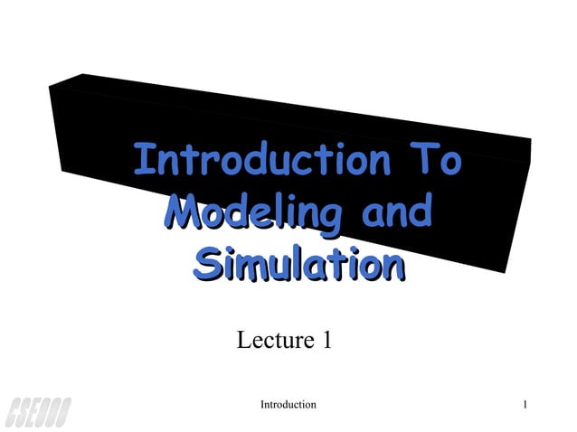 Simulation Powerpoint- Lecture Notes | PPT