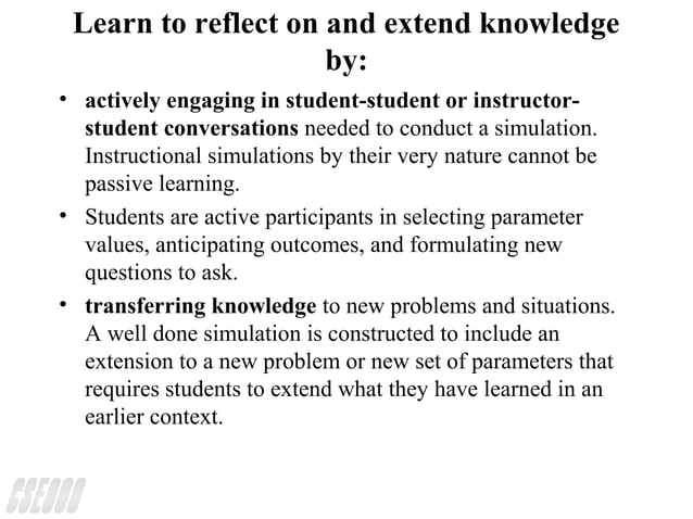 Simulation Powerpoint Lecture Notes Ppt