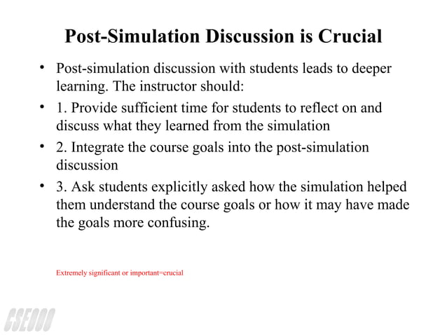 Simulation Powerpoint Lecture Notes Ppt