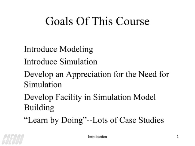 Simulation Powerpoint Lecture Notes Ppt