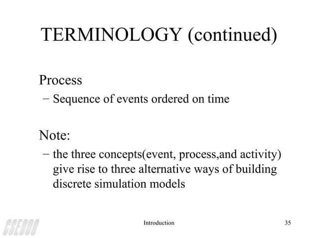 Simulation Powerpoint Lecture Notes Ppt