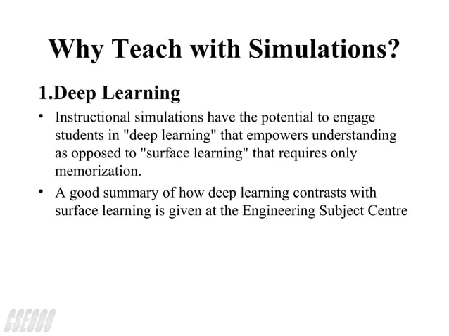 Simulation Powerpoint Lecture Notes Ppt