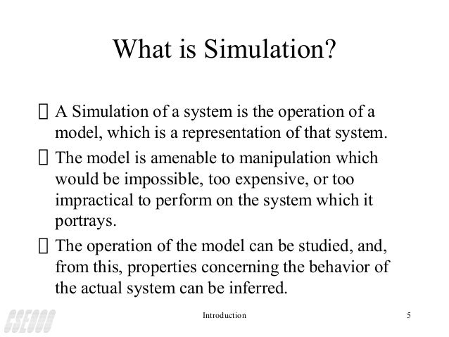 Simulation Powerpoint Lecture Notes