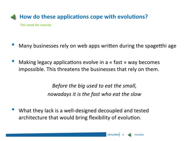 Modernisation of Legacy PHP Applications to Symfony2 - Symfony Live Berlin 2012 | PPT