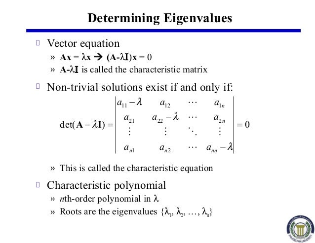 Eigen Values And Eigen Vectors Engineering