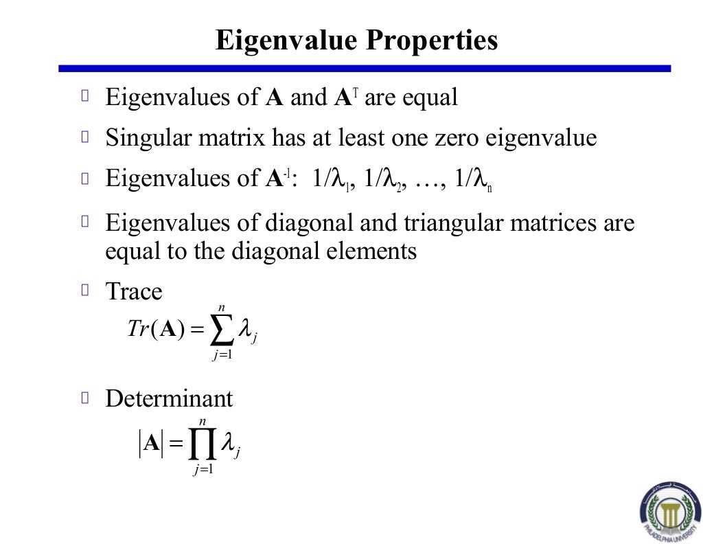 Eigen Values And Eigen Vectors Engineering