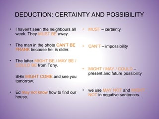 verbos modales y modales perfectos bhtos | PPT