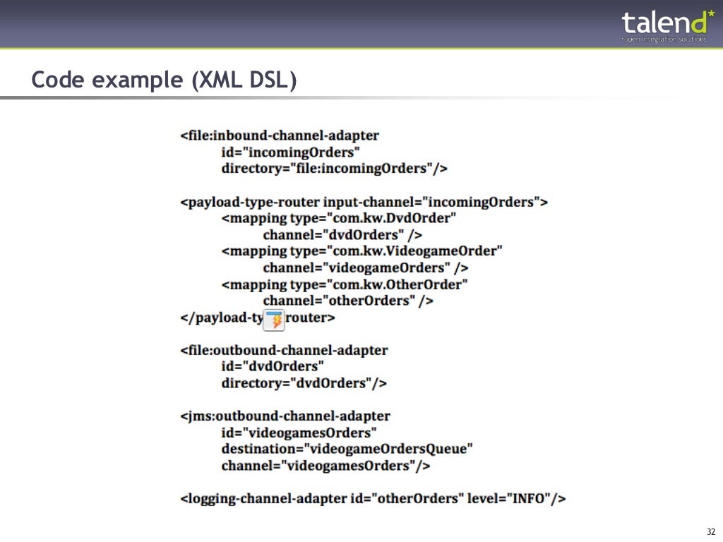 Code Example XML DSL Talend