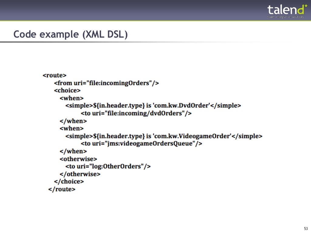 Code Example XML DSL 