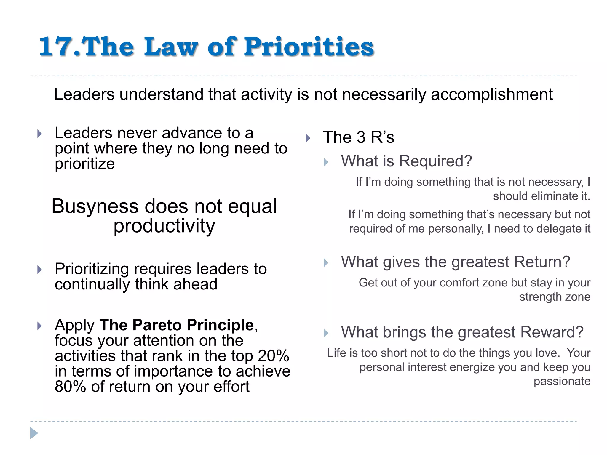 The 21 Irrefutable Laws Of Leadership Ppt | PDF