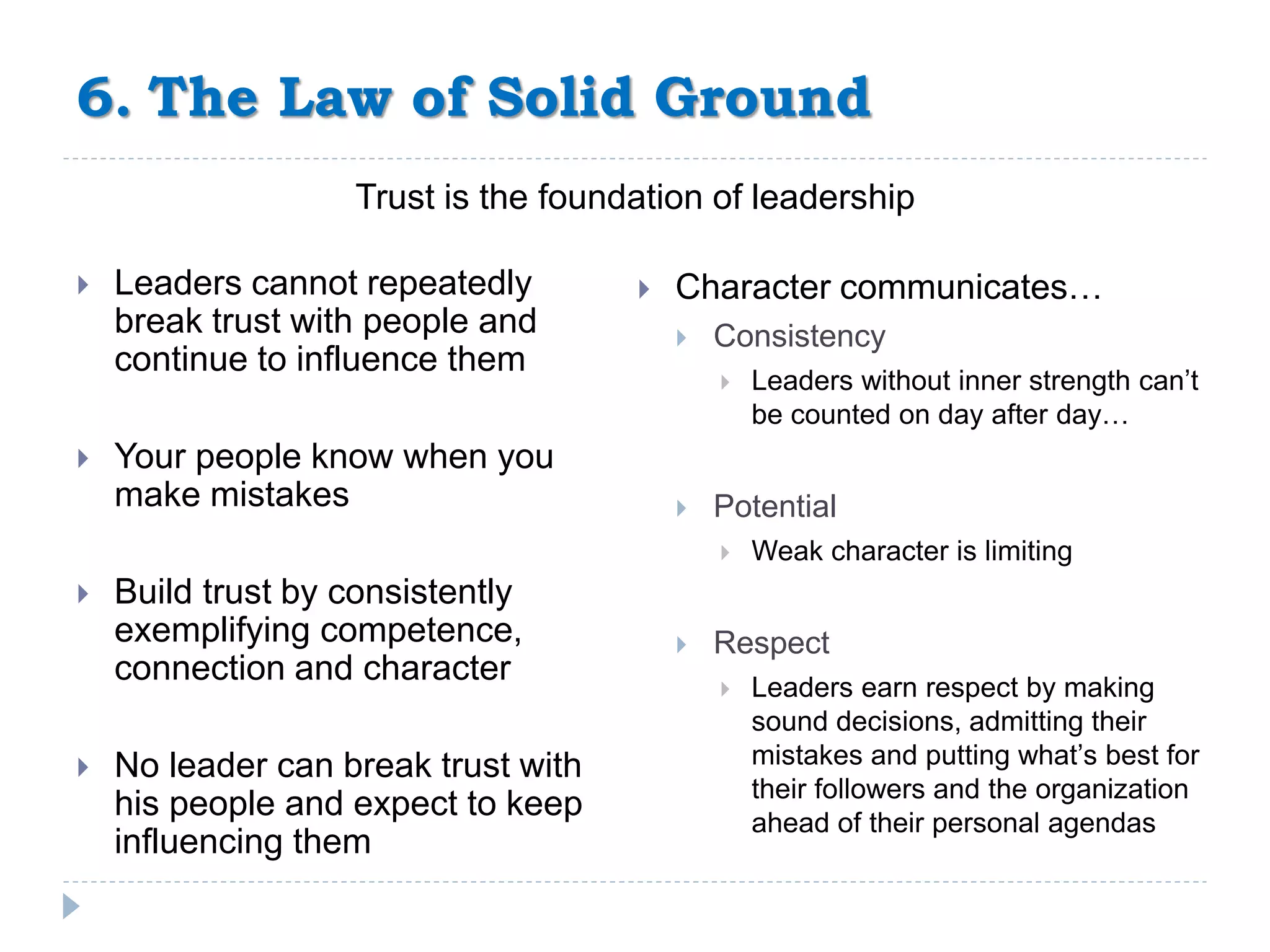 The 21 Irrefutable Laws Of Leadership Ppt | PDF