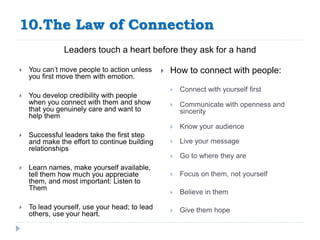 The 21 Irrefutable Laws Of Leadership Ppt | PDF