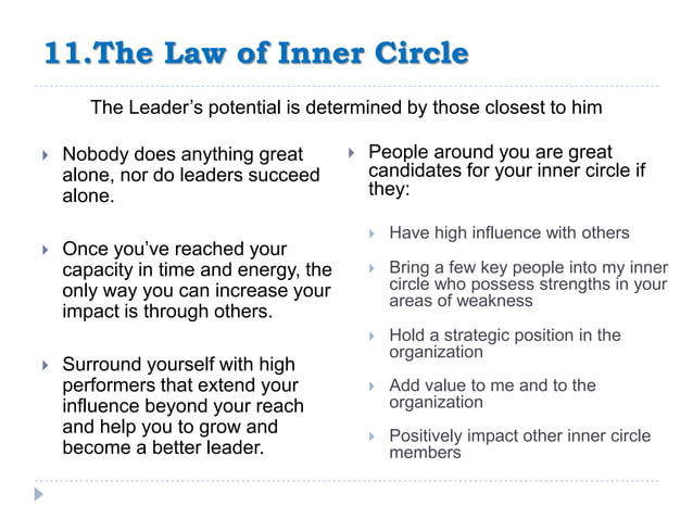 The 21 Irrefutable Laws Of Leadership Ppt | PDF | Social Networking ...