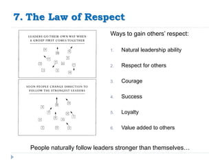 The 21 Irrefutable Laws Of Leadership Ppt | PDF
