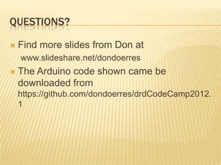 2012 1 arduino_rs232 | PPTX | Computer Peripherals | Computing