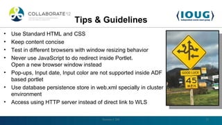 Working with Portlets in ADF and Webcenter | PPT