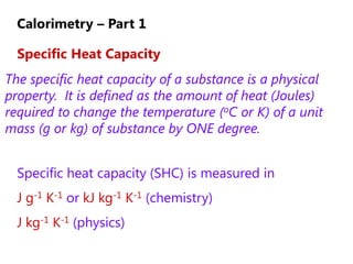 Lesson : Enthalpy and Calorimetry | PPTX