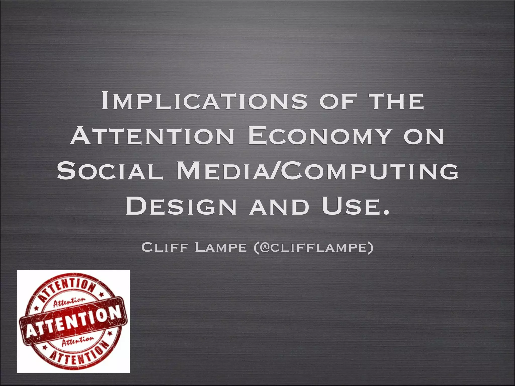 Social Media and the Attention Economy | KEY