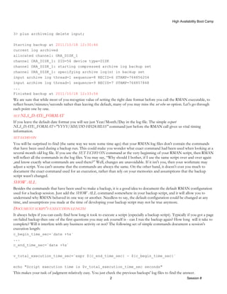 10 Problems with your RMAN backup script - whitepaper | PDF