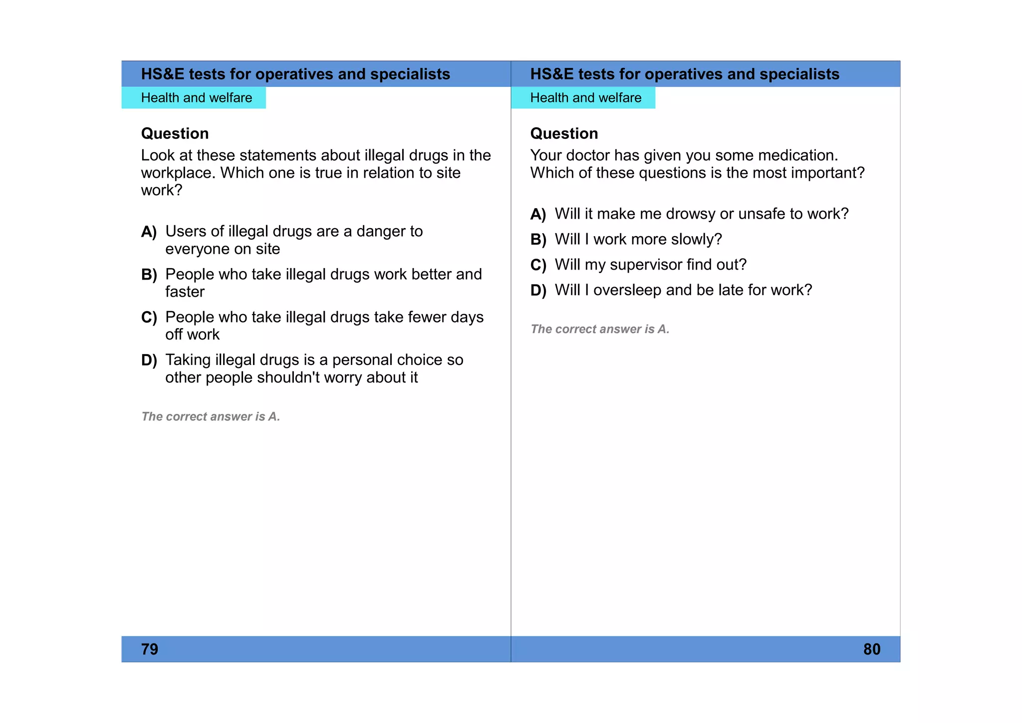 Health Safety and Environment test for Operatives and Specialists | PDF