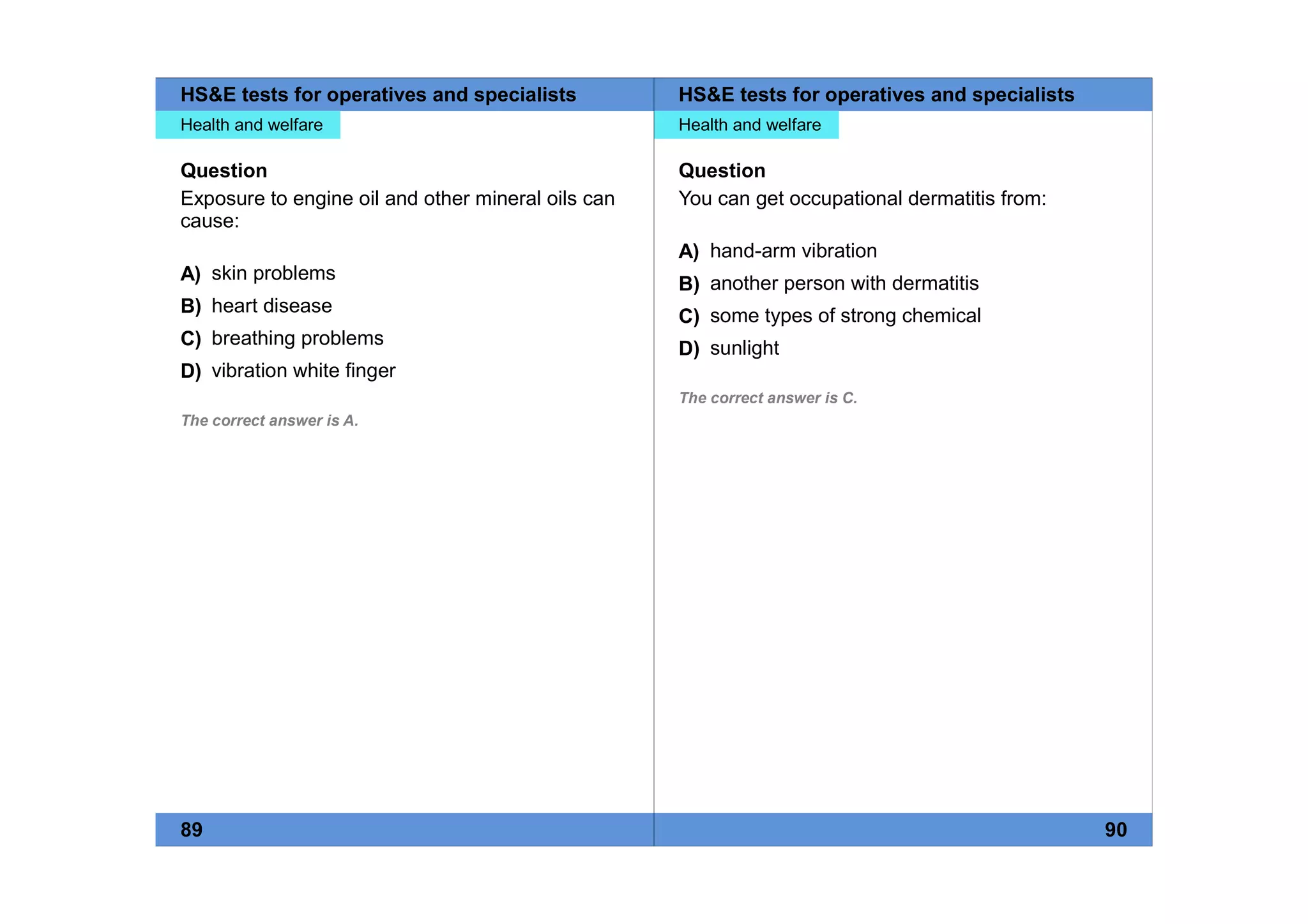 Health Safety and Environment test for Operatives and Specialists | PDF