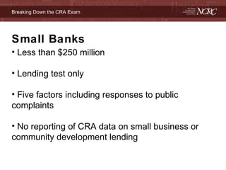 Silver | CRA Exam Breakdown | PPT | Consumer Banking | Personal Finance