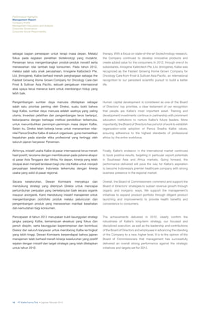 KALBE Annual Report 2012 | PDF