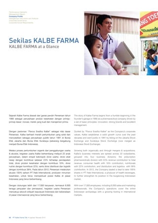 KALBE Annual Report 2012 | PDF