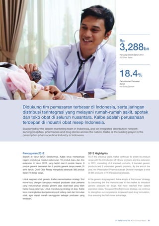 KALBE Annual Report 2012 | PDF