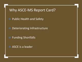 2012 ASCE Mississippi Report Card | PPTX