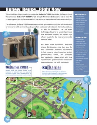 BioBarrier Membrane Bioreactor brochure | PDF | Biotech and Biomedical ...