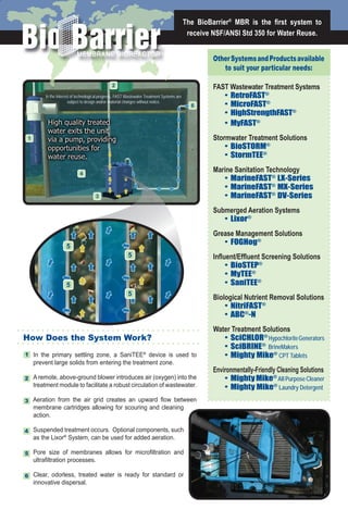 BioBarrier Membrane Bioreactor brochure | PDF | Biotech and Biomedical ...