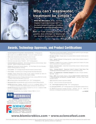 BioBarrier Membrane Bioreactor brochure | PDF | Biotech and Biomedical ...