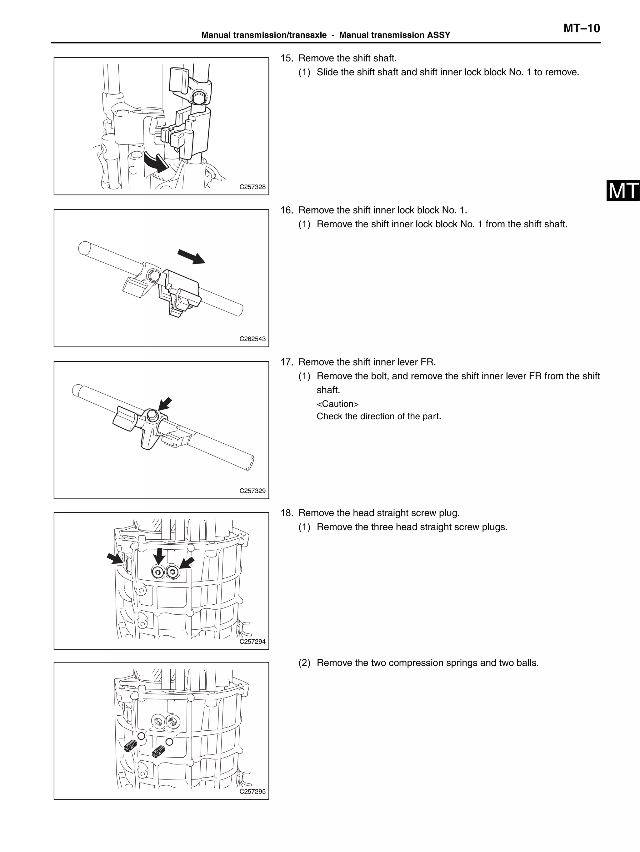 2012 BRZ transmission service manual | PDF