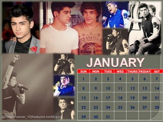 ONE DIRECTION 2012 CALENDAR with nice quality 1 | PPT