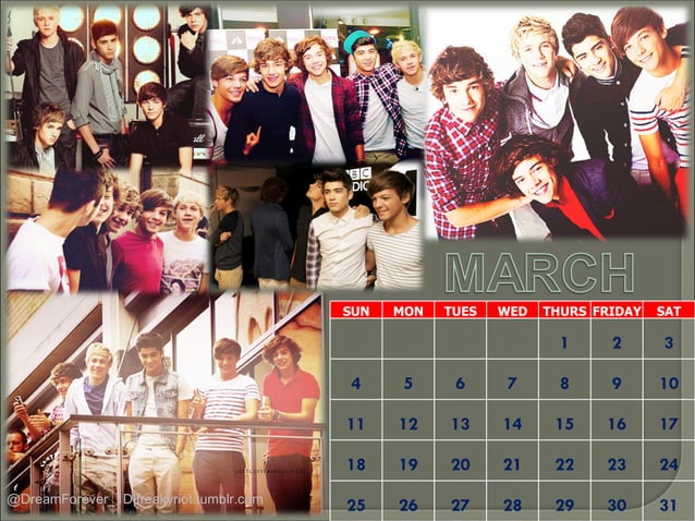 ONE DIRECTION 2012 CALENDAR with nice quality 1 | PPT