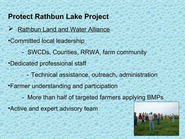 Soil & Water Management - Marty Braster, Rathbun Land and Water ...
