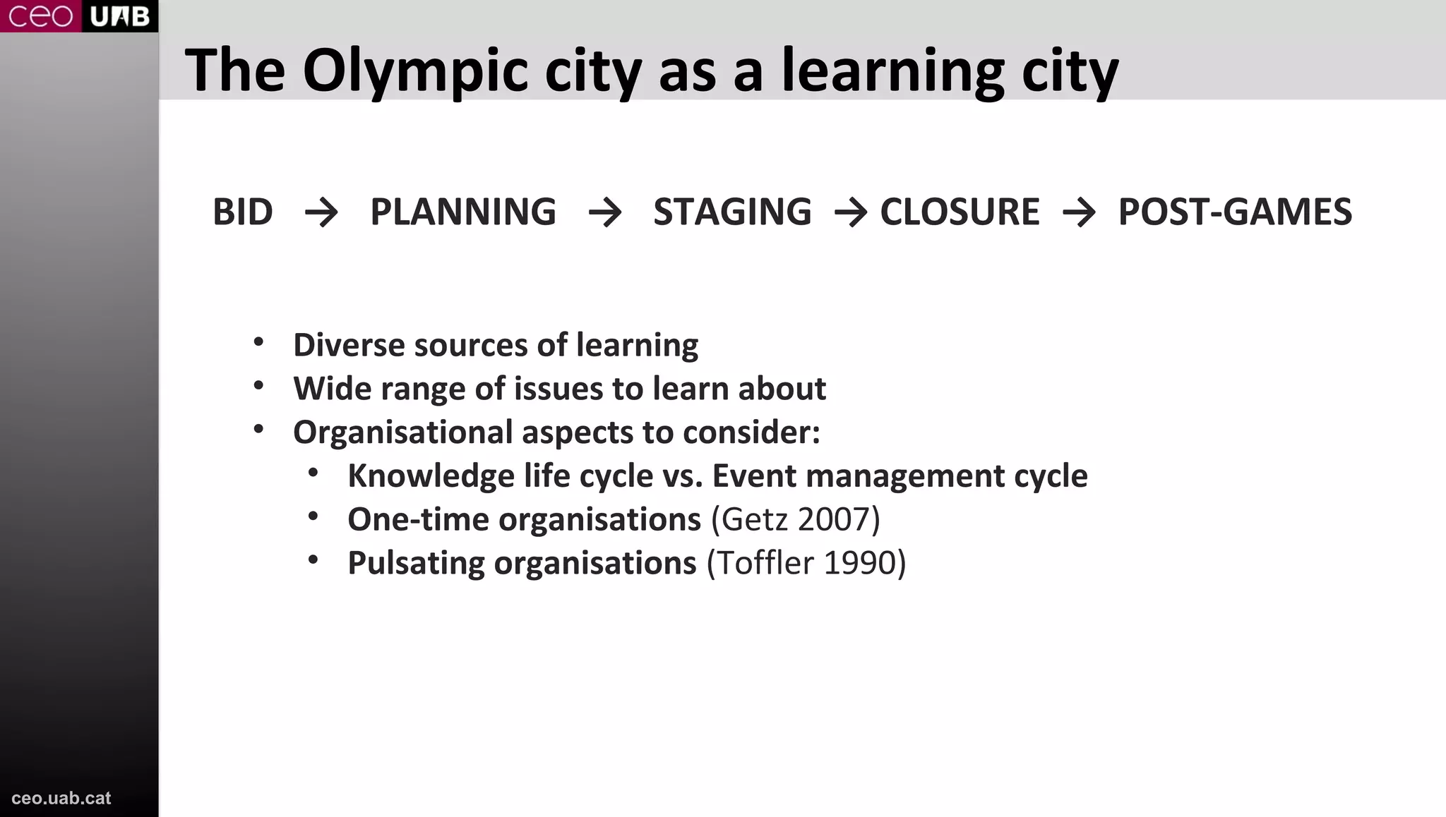 The value of Olympic knowledge legacy for host cities | PPT