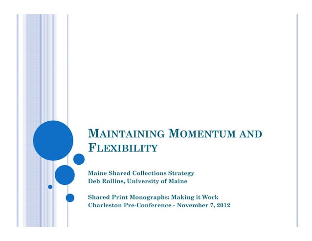 Maintaining Momentum & Flexibility | PDF