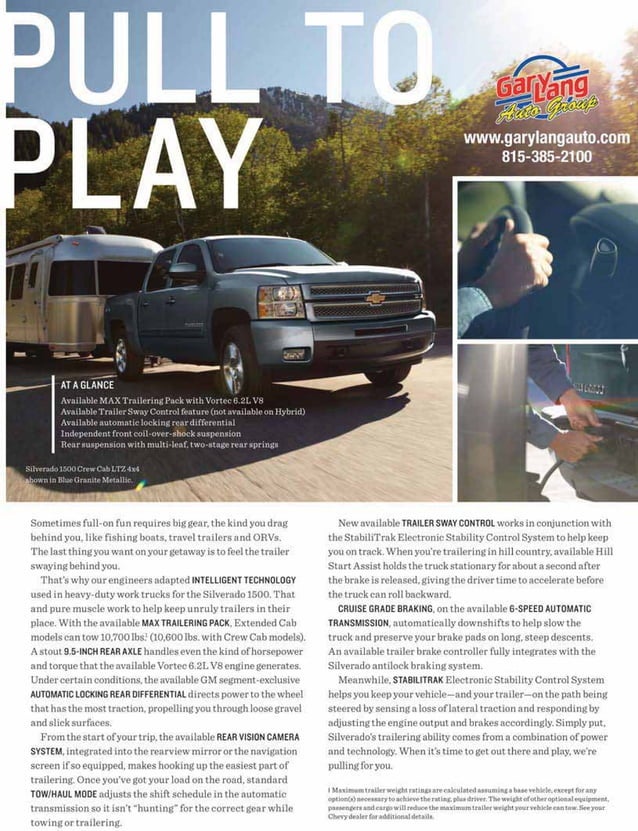 2012 Chevy Silverado 1500 Brochure Gary Lang | PDF | Automotive