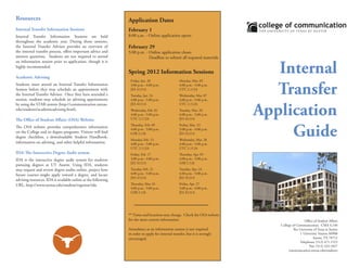 2012 college of communication internal transfer handout | PDF