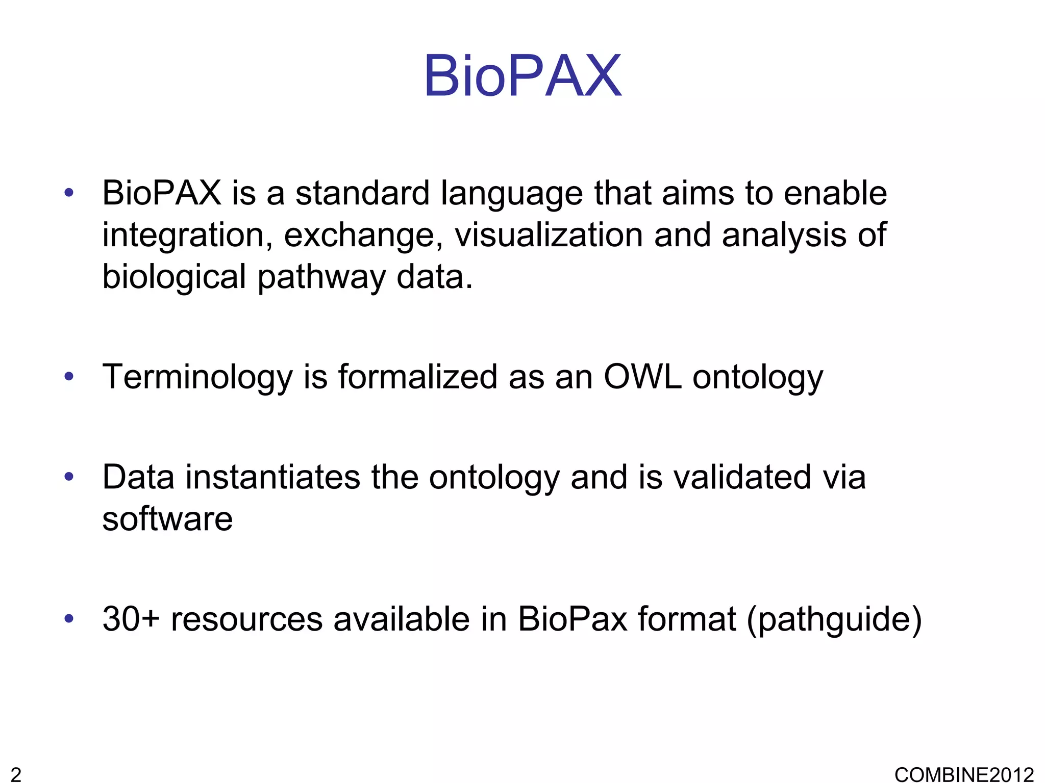 BioPAX Models and Pathways | PPTX