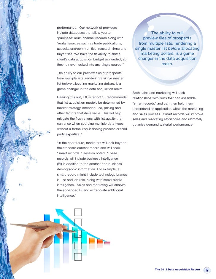 2012 Data Acquisition Report